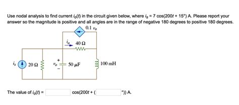 Use Nodal Analysis To Find Current Iot In The Circuit Given Below