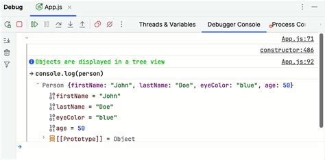 Using Interactive Debugger Console Webstorm Documentation