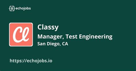 Classy Is Hiring Associate Manager Test Engineering Usd 115k 160k San Diego Ca Rcodingjobs