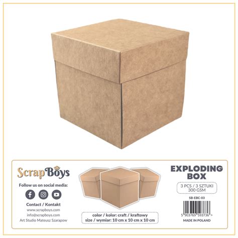 Exploding Box Craft 3pcs Sb Ebc 03 Craftlines Bv