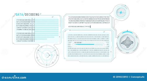 Interface For Decoding Satellite Data About An Object Stock Image Image Of Programming