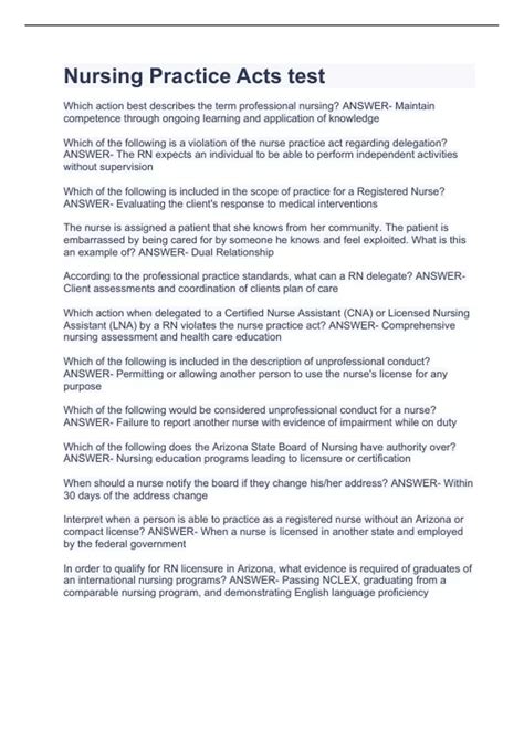 Nursing Practice Acts Test Completely Answered 2023 Rn Registered Nurse Stuvia Us