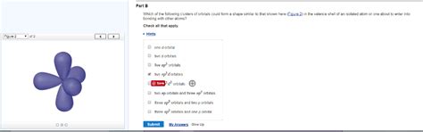 solved part b which of the following clusters of orbitals
