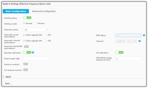 Example For Configuring Dynamic Bandwidth Selection For The 5ghz Radio