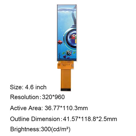 46 Inch 320x960 Rgb Mipi Ips Bar Type Tft Lcd Display Aptus Custom Solutions