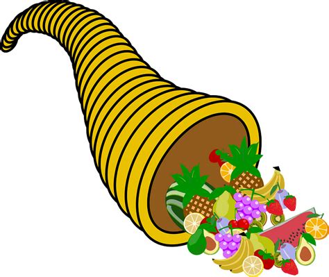 Fruit Cornucopia Free Vector Clipart Images On