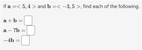 Solved If A And B Find Each Of The Following Chegg Com
