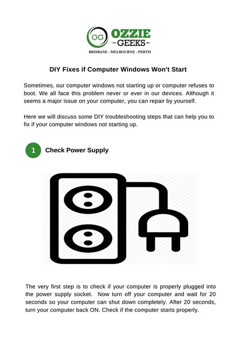 DIY Fixes If Computer Windows Won T Start By Ozzie Geeks Issuu