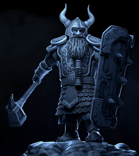 Dwarf Warrior With Hammer