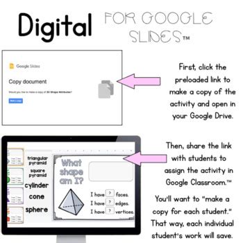Google Slides D Shape Attributes Digital Math Center By Miss Clark S Spoonful