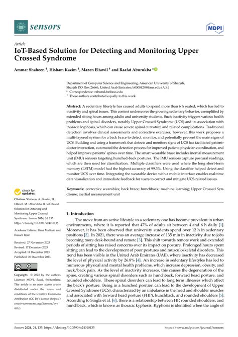 Pdf Iot Based Solution For Detecting And Monitoring Upper Crossed