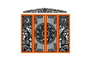 File cnc cổng cá chép tài lộc file cad