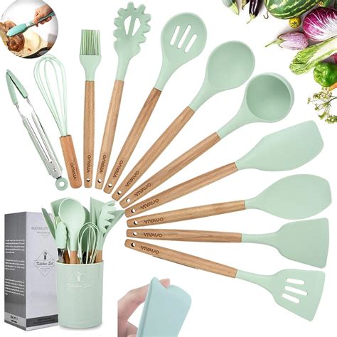 Vivayo Silicone Cooking Utensil Kitchen Utensils Set 12 Pieces