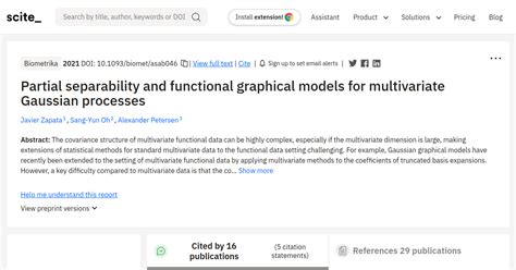 [citation report] Partial separability and functional graphical models ...