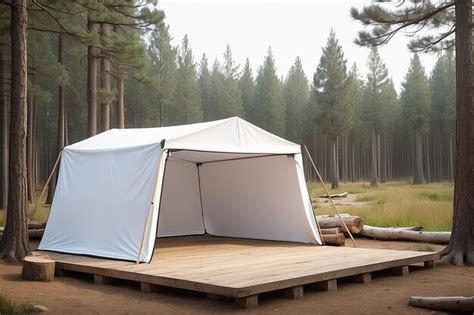 Premium Photo Outdoor Experiential Learning Camp Mockup With Blank
