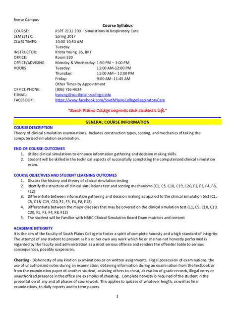 Fillable Online 5140 Department Of Respiratory Therapy Acalog Acms
