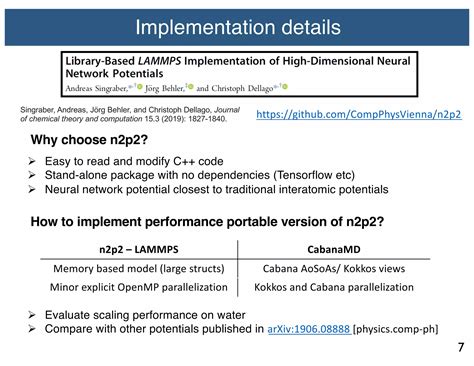 Implementing A Neural Network Potential For Exascale Molecular Dynamics Ppt