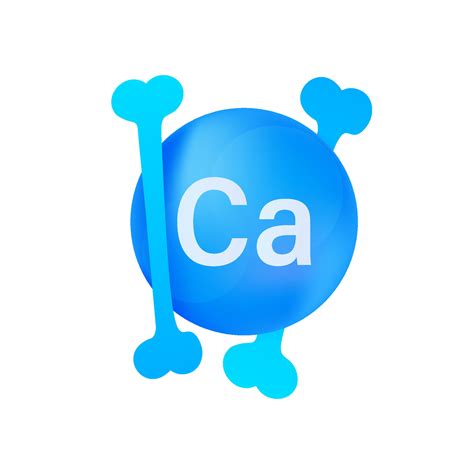 Blue Calcium On White Background Calcium Mineral Ca Pill Capsule