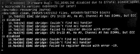 how to fix tsc deadline disabled due to errata