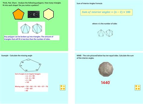 Angles In Polygons Maths Gcse Foundation Lesson Powerpoint Activinspire Teaching Resources
