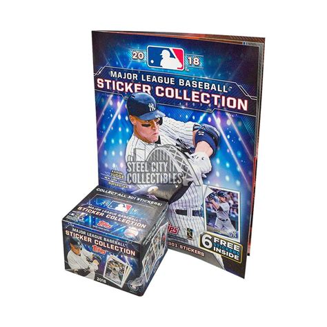 2018 Topps Mlb Sticker Collection Baseball 50ct Box W Album Steel