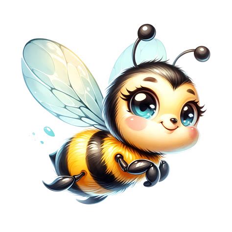 Cartoon Bee Clipart Bundle Bees Card Making Digital Download Etsy