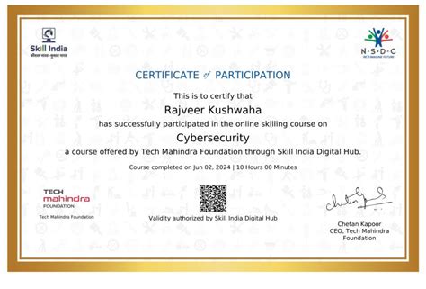 Rajveer Kushwaha On Linkedin Cybersecurity Techmahindrafoundation