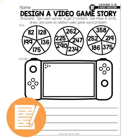 Lucky To Learn Math 3 Digit Addition Review Lesson 310 Independent Practice Design A