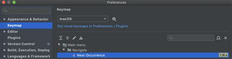 Intellij Idea Keymap Option Missing Next Todo Stack Overflow