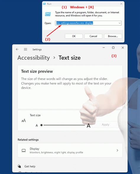 Settings Accessibility For Screen Display In Windows
