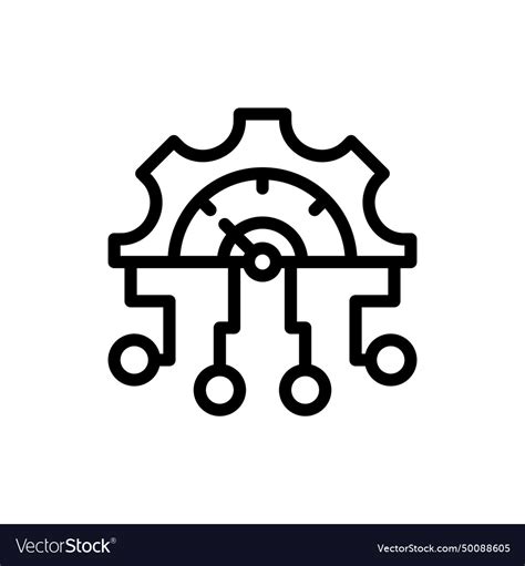 Kpi Key Performance Indicator Icon With Black Vector Image