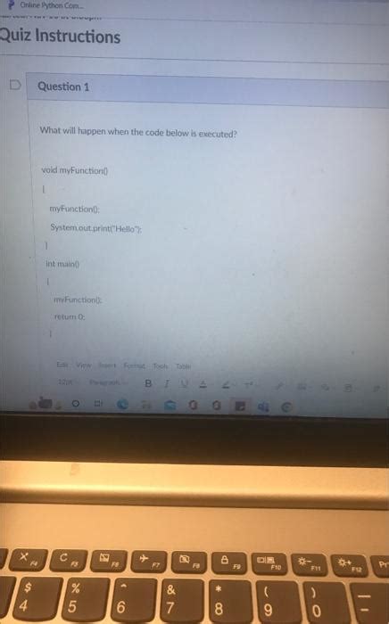 Solved What Will Happen When The Code Below Is Executed