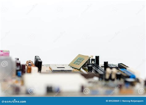 A Mainboard Main Board Cpu Motherboard Logic Board System Board Or Mobo Board Stock Image