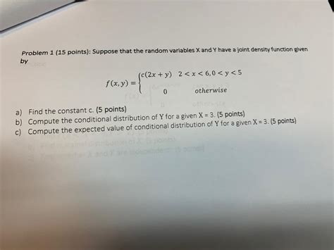 Solved Problem Points Suppose That The Random Chegg