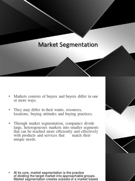 Market Segmentation 1 Pdf