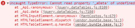 Error No Capturado Al Obtener Valores De Un Datatable DataTables Forums