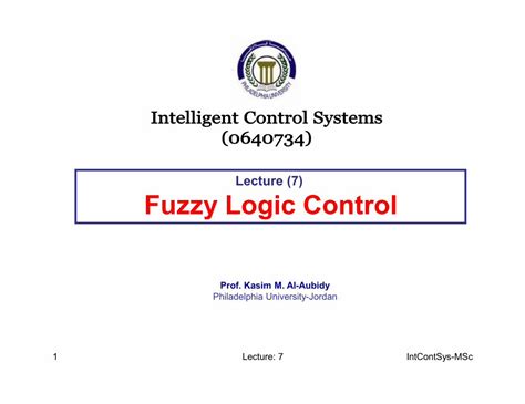 pdf lecture 7 fuzzy logic control dokumen tips