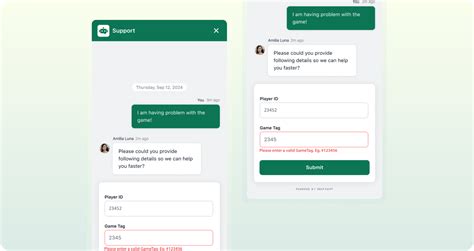 Format Validation In Custom Bots Helpshift