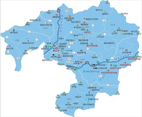 강원도 지도 And 강원도 지역별 특산물 네이버 블로그