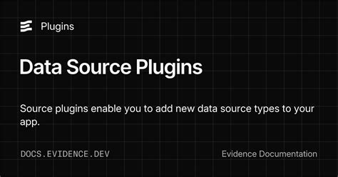 Data Source Plugins