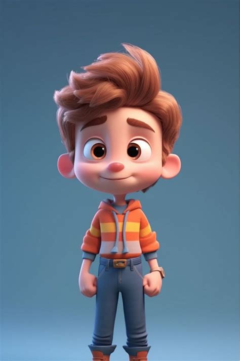 Ai数字艺术卡通时尚男孩人物模型 众图网