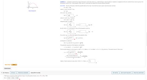 solved example 5 a projectile is fired with an angle of