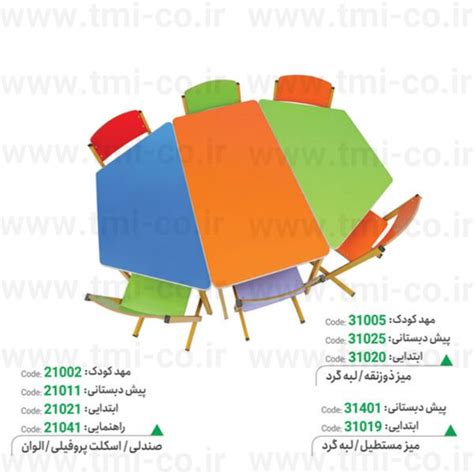 میز و صندلی مهد کودک و پیش دبستانی شرکت تجهیزات مدارس ایران