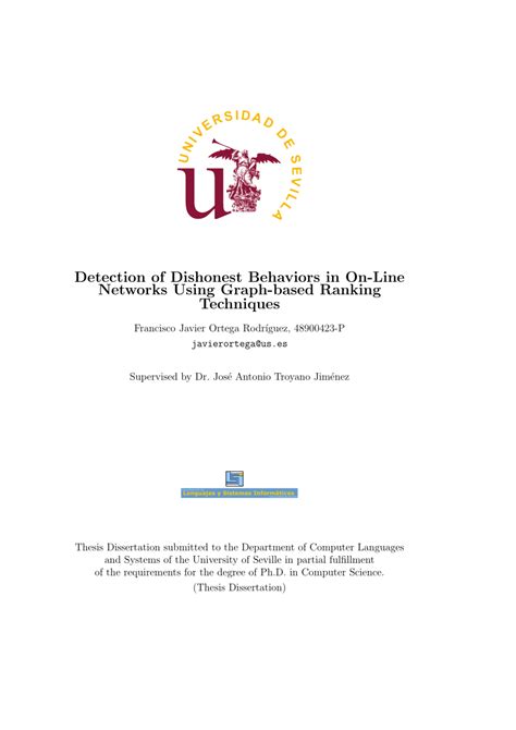 pdf detection of dishonest behaviors in online networks using graph