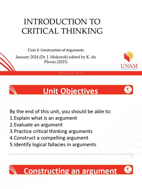 Unitlesson 4 Constructing Arguments 1 Pdf Argument Logical