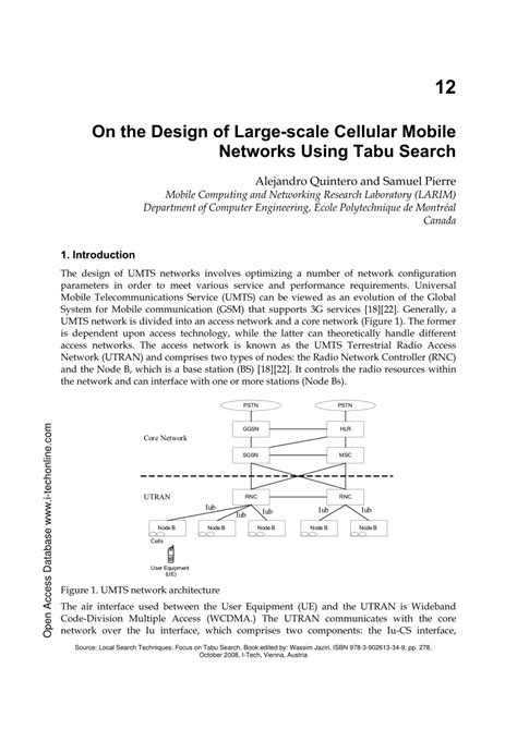 Pdf On The Design Of Large Scale Cellular Mobile Networks Using Tabu Search