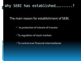 Security Exchange Board Of India SEBI PPTX