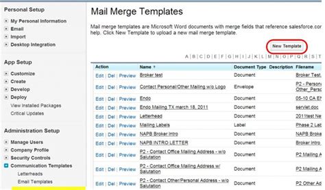 Salesforce Proposal Template Configure Salesforce Com Mail Merge Button