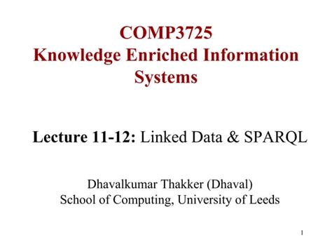 Lecture Linked Data Cloud And Sparql Ppt