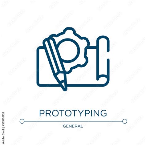 Prototyping Icon Linear Vector Illustration From General Collection